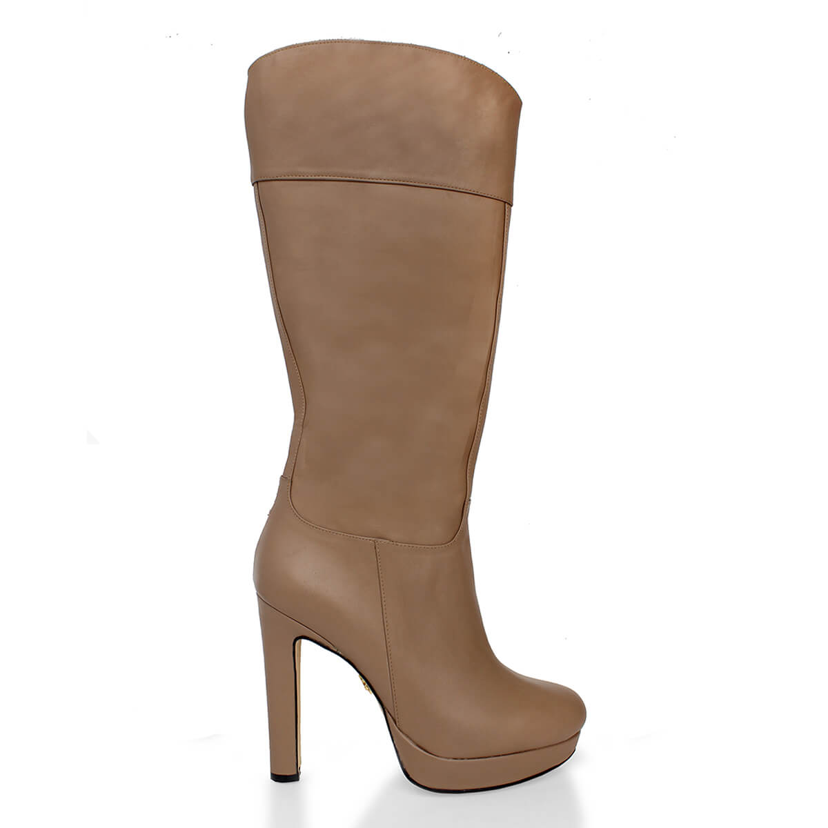 ANGELA – Botas en piel color negro con tacón alto para dama